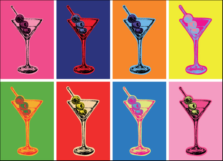 c23620637s Pop Art retro style cocktail glasses, available in multiple ...